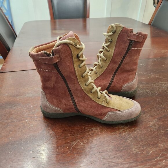 A-B | Shoes | Suede Lace Up Booties | Poshmark